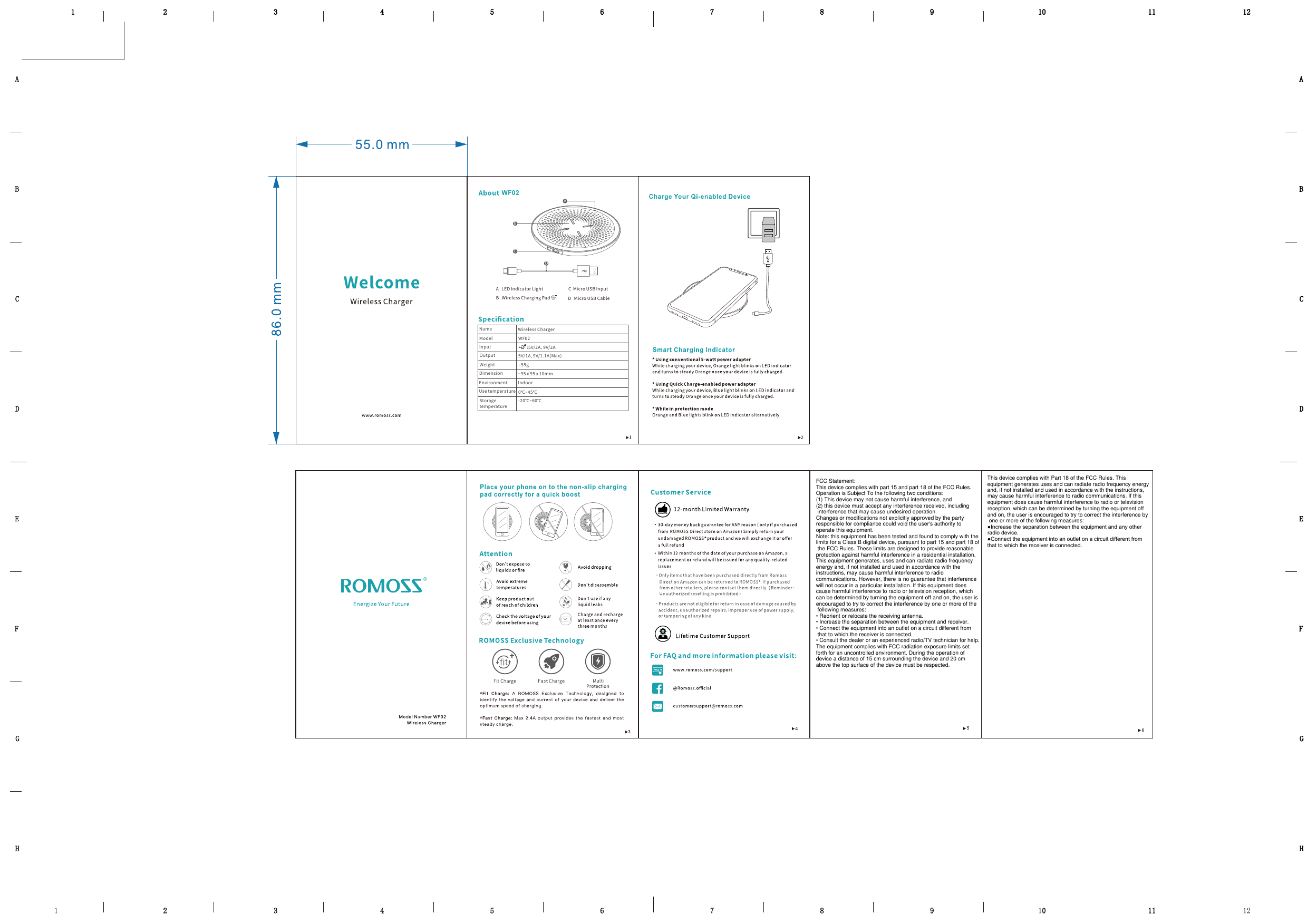 Romoss Technology WF02 Wireless Charger User Manual