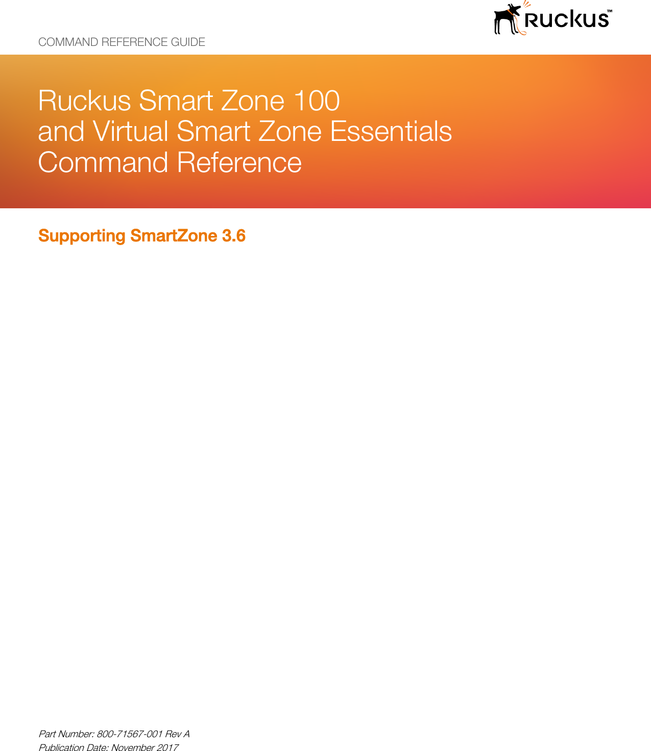 Ruckus Smart Zone 100 And Virtual Essentials Command Reference For ...
