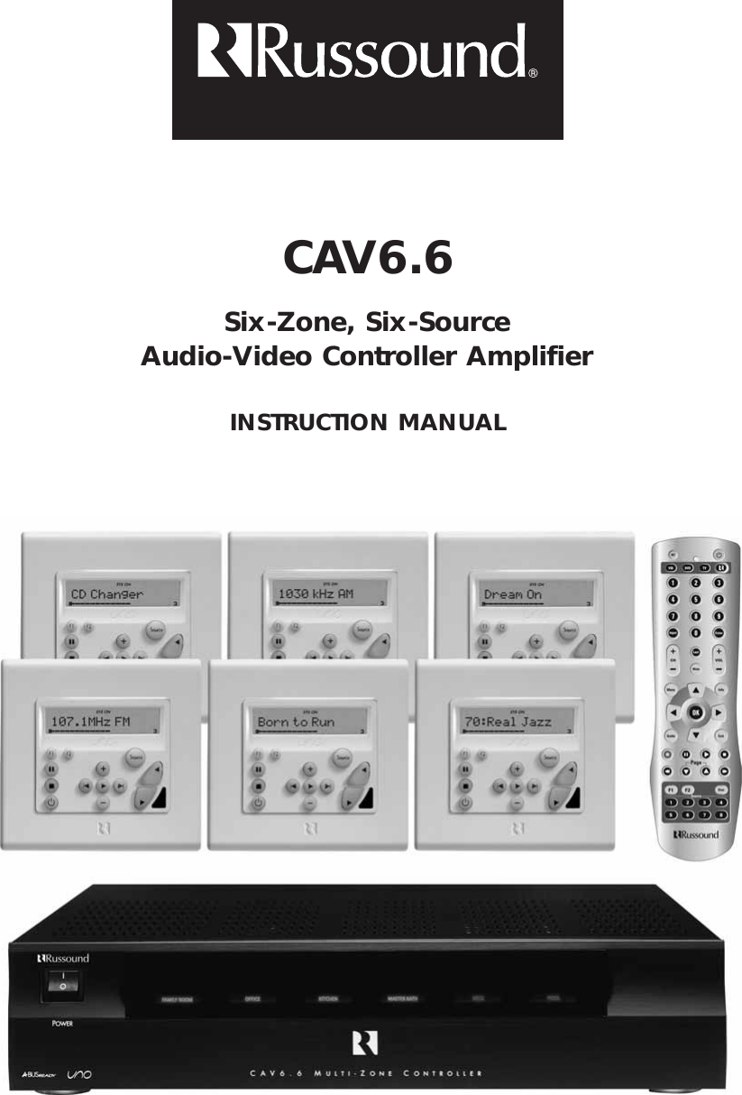 Russound Cav6 6 Users Manual CAV6.6 Rev 5