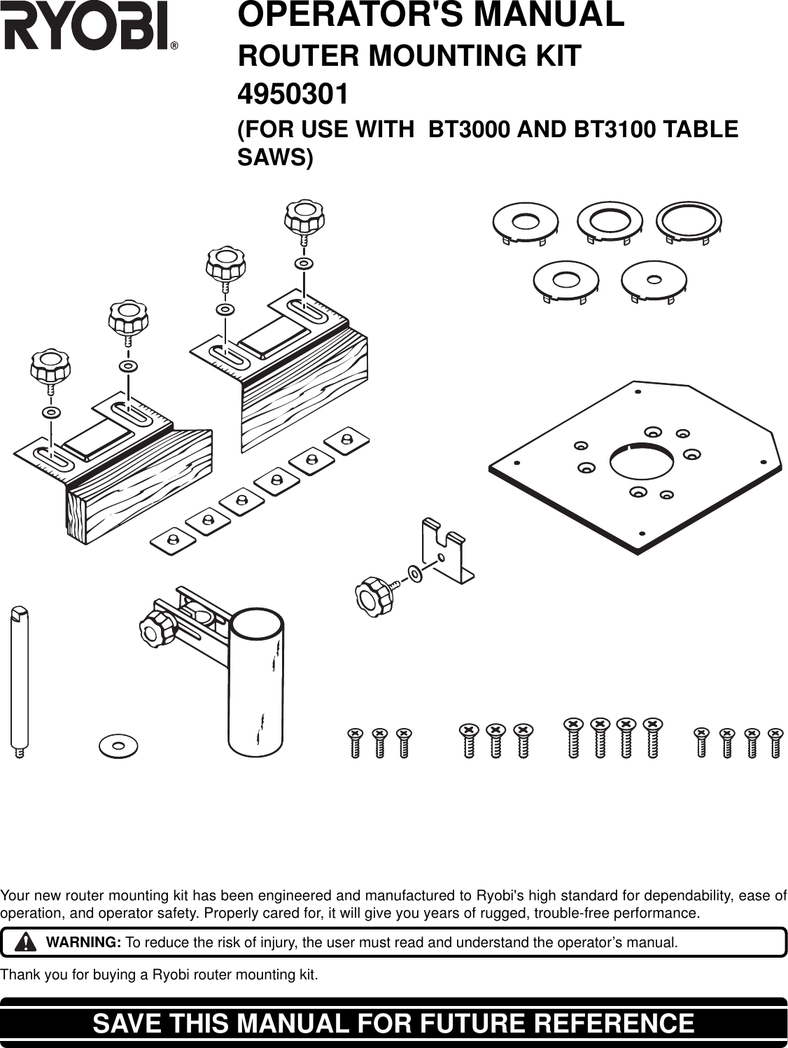 Ryobi 4950301 Users Manual 4950300_612547_852_router