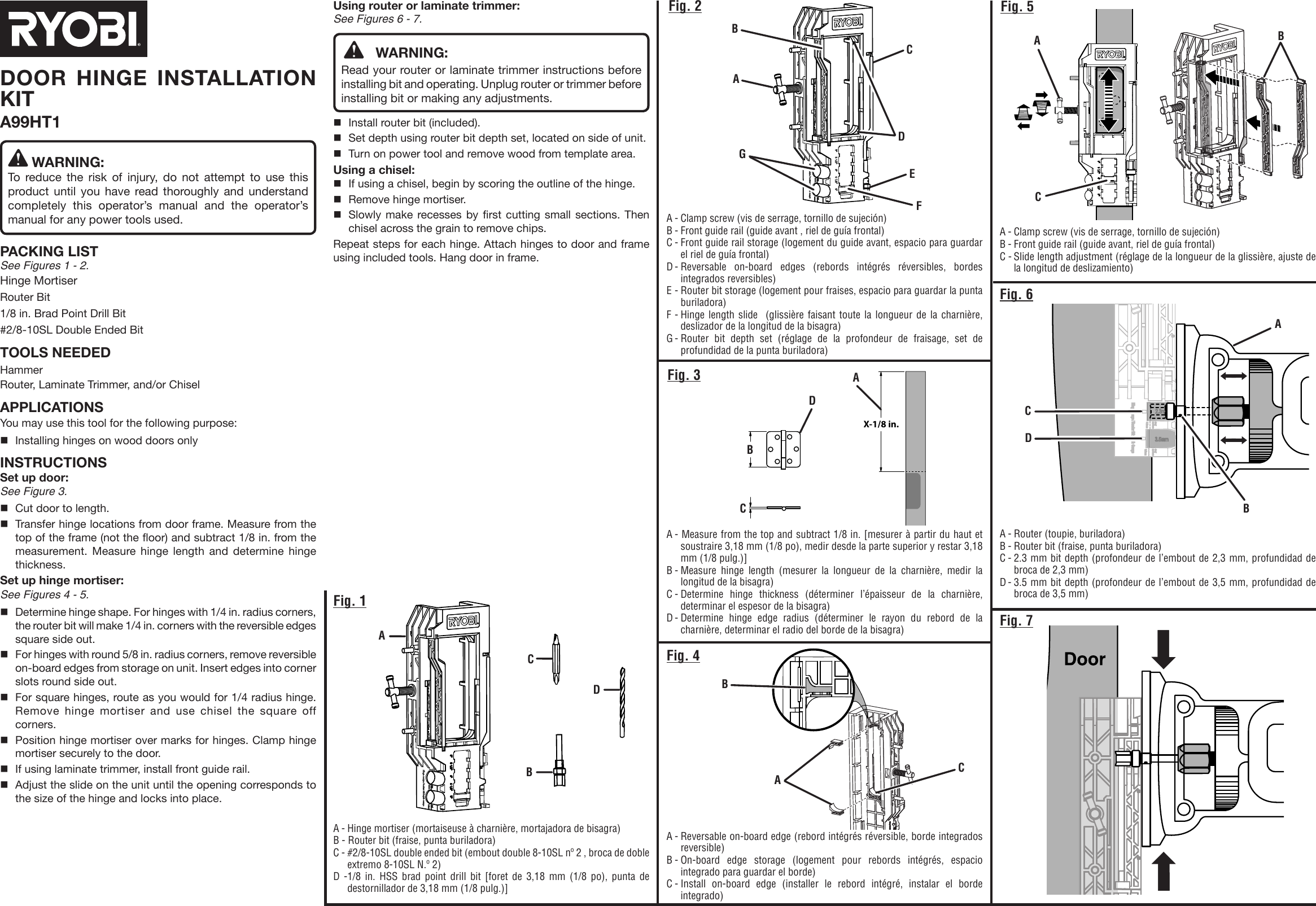 Ryobi A99Ht1 Owner S Manual