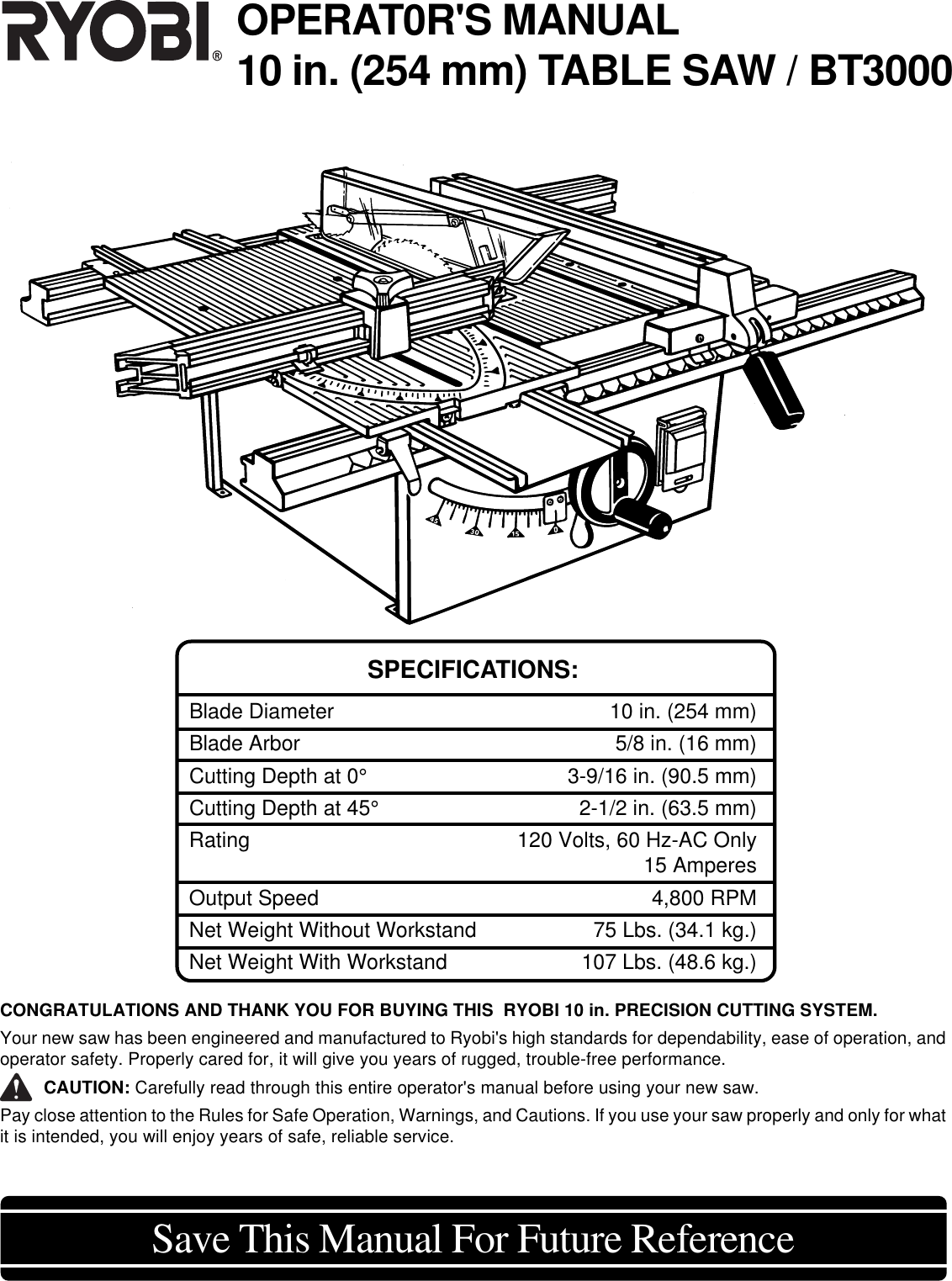 Ryobi Bt3000 Owner S Manual BT3000_293_1_7