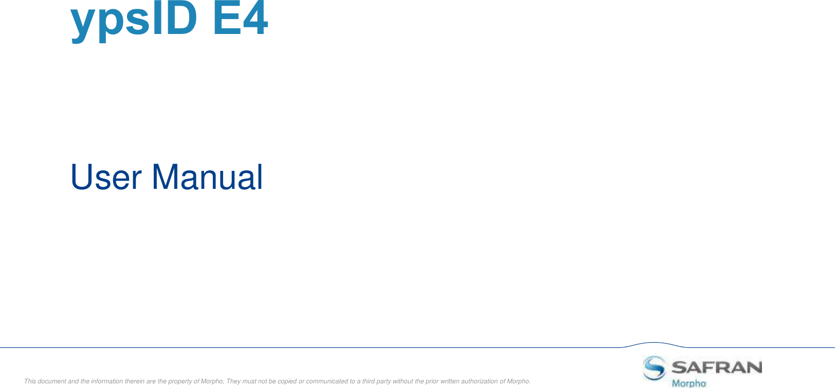 SAFRAN Identity and Security YPSIDE4 YPSID TOKEN User Manual 130429 YpsID E4