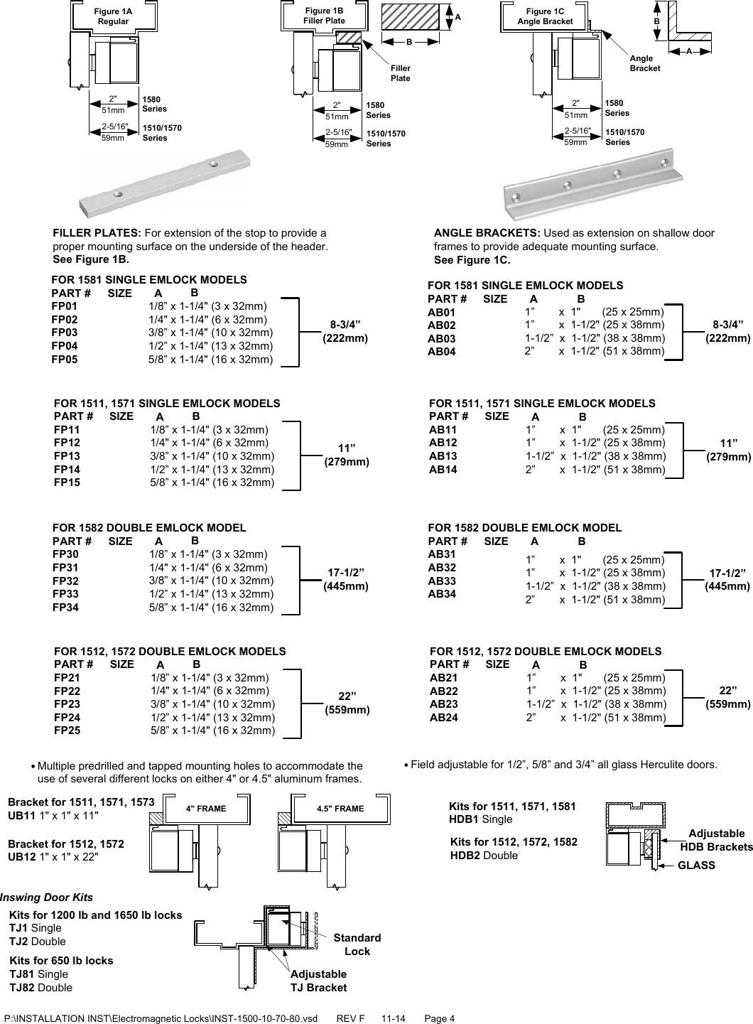SDC INST 1500 10 70 80 Series 1510, 1570, 1580 EMLOCK Installation ...