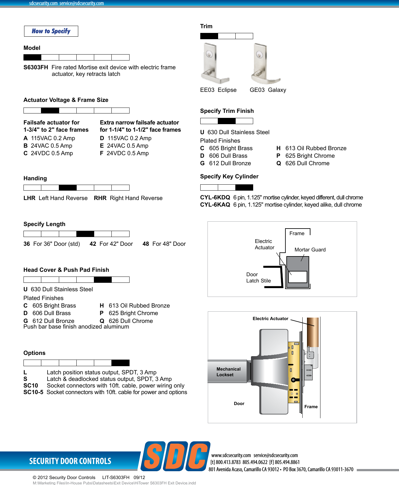 SDC S6303FH Hi Tower Data Sheet Datasheet