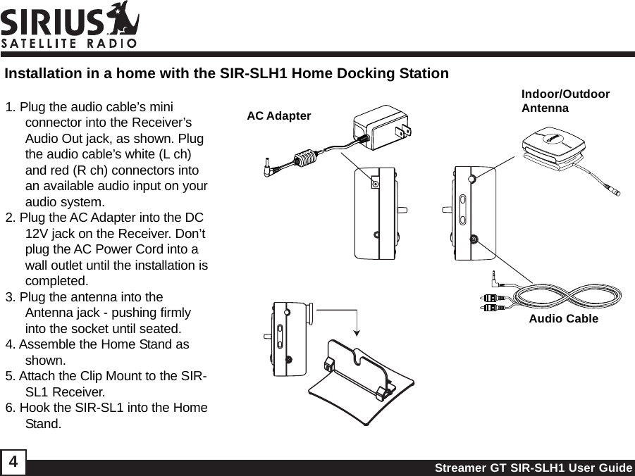 SIRIUS Streamer Gt Sir Slh1 User Manual