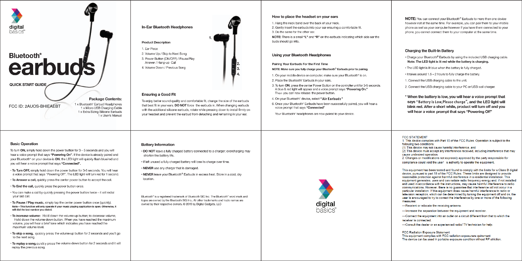 SKY SERITY BHIEAEBT Bluetooth earbuds User Manual