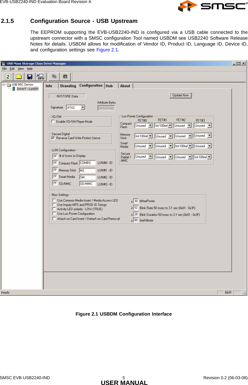 SMSC EVB USB2240 IND Evaluation Board Revision A User Manuary Manual To ...