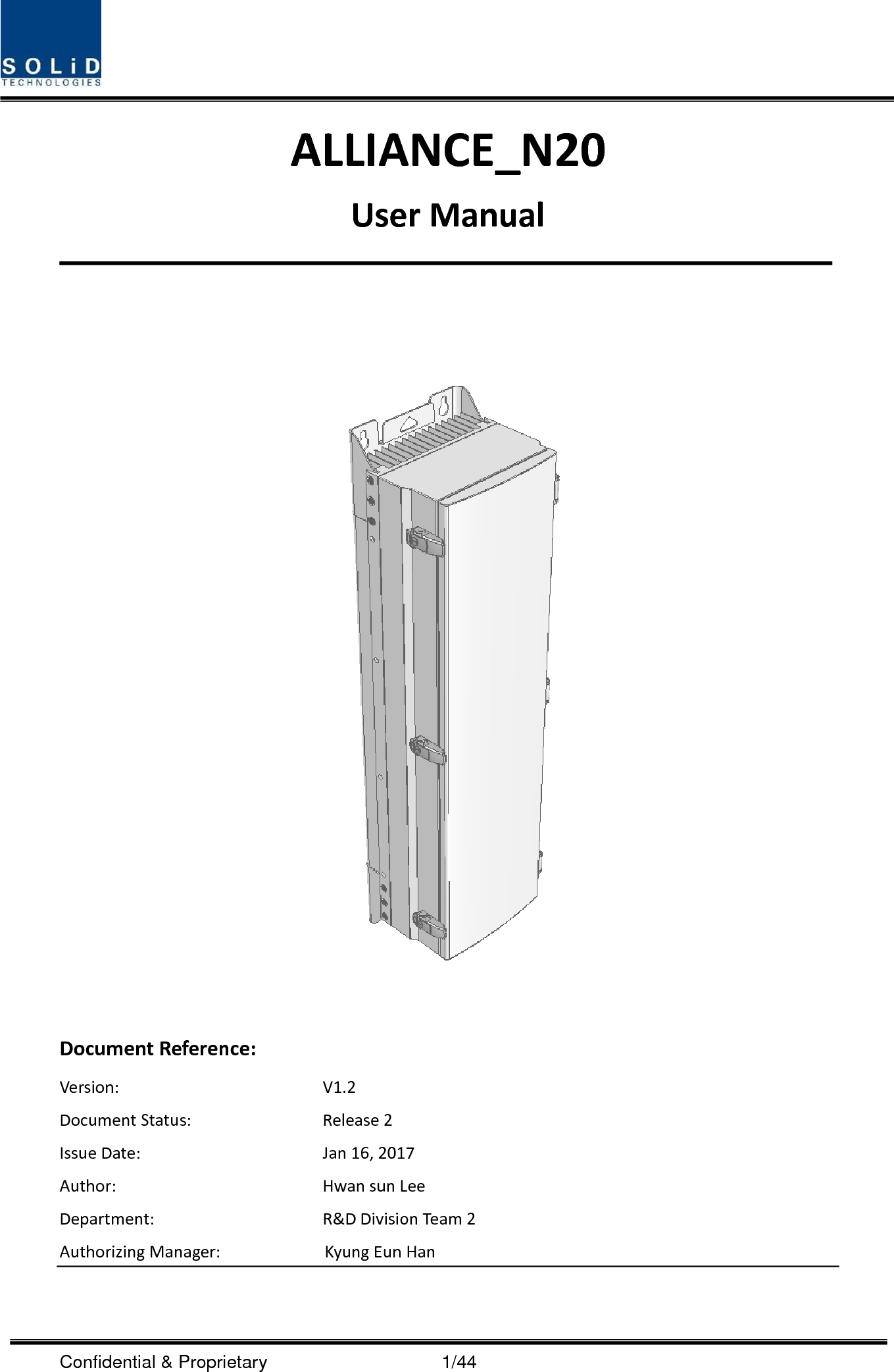 SOLiD NH25TDD-40 ALLIANCE_N20 User Manual N20 HRDU 2500TDLTE 40 rev 1