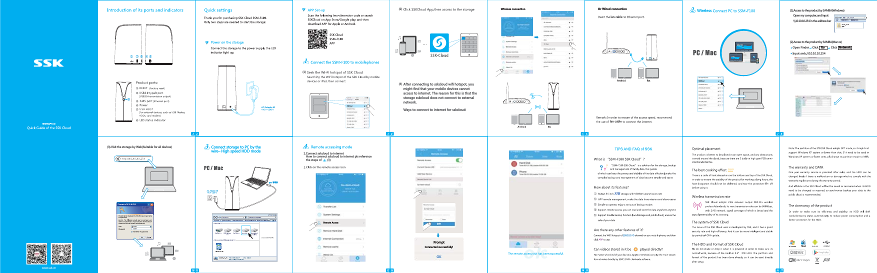 SSK SSM-F100 Smart Home Storage User Manual