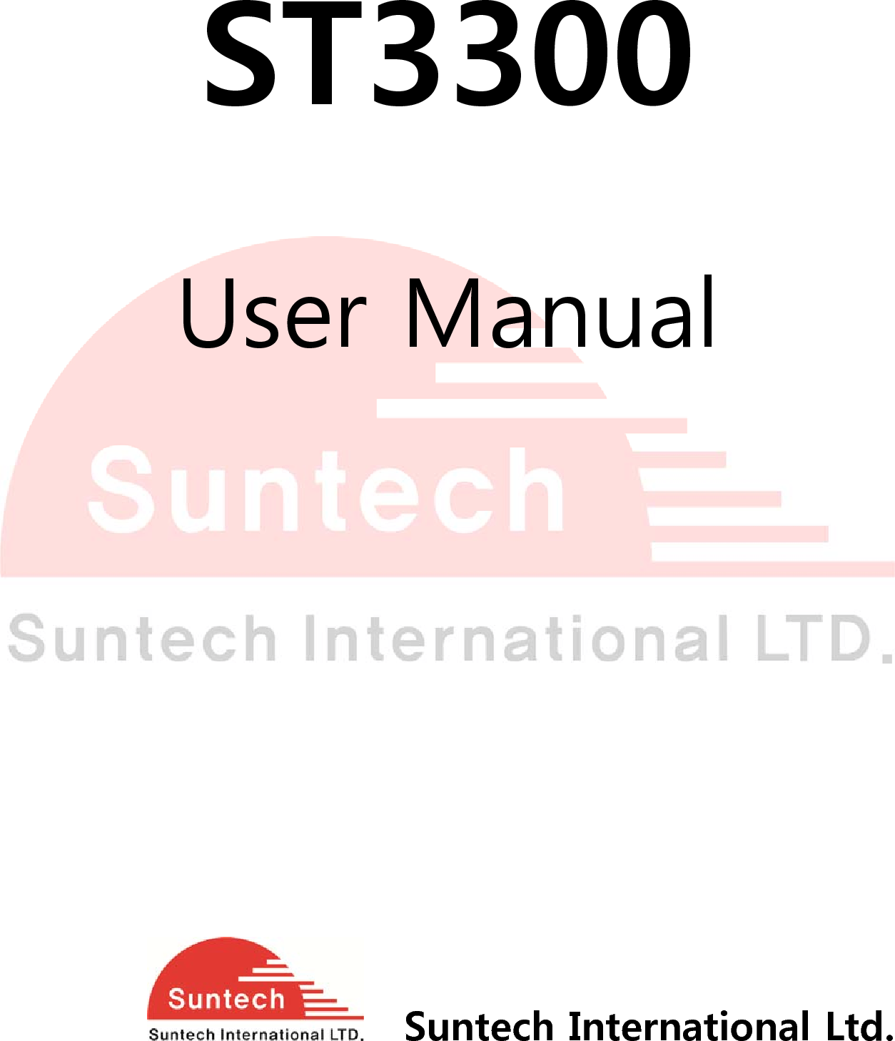 ST SUNLAB ST3300 Tracking Device User Manual 3300x