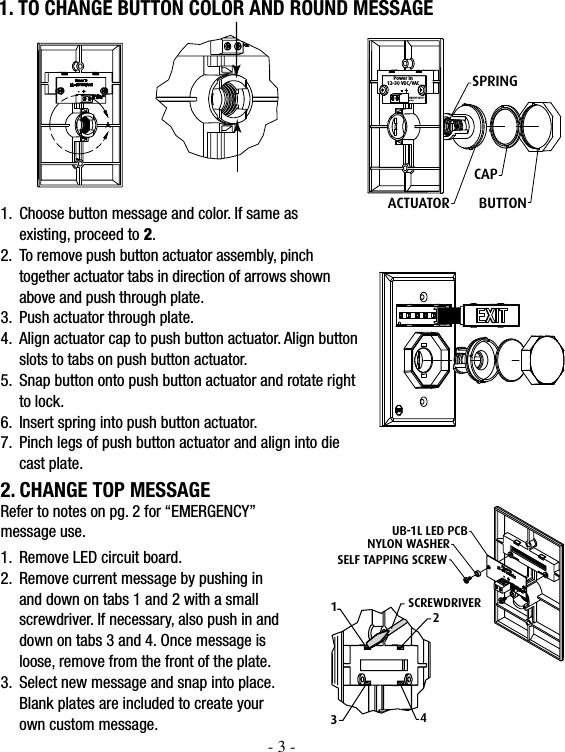 STI UB 1 Universal Button Installation UB1Install