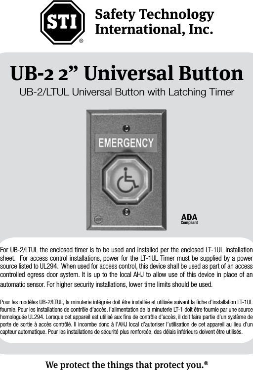 STI UB 2 Universal Button Installation UB2Install