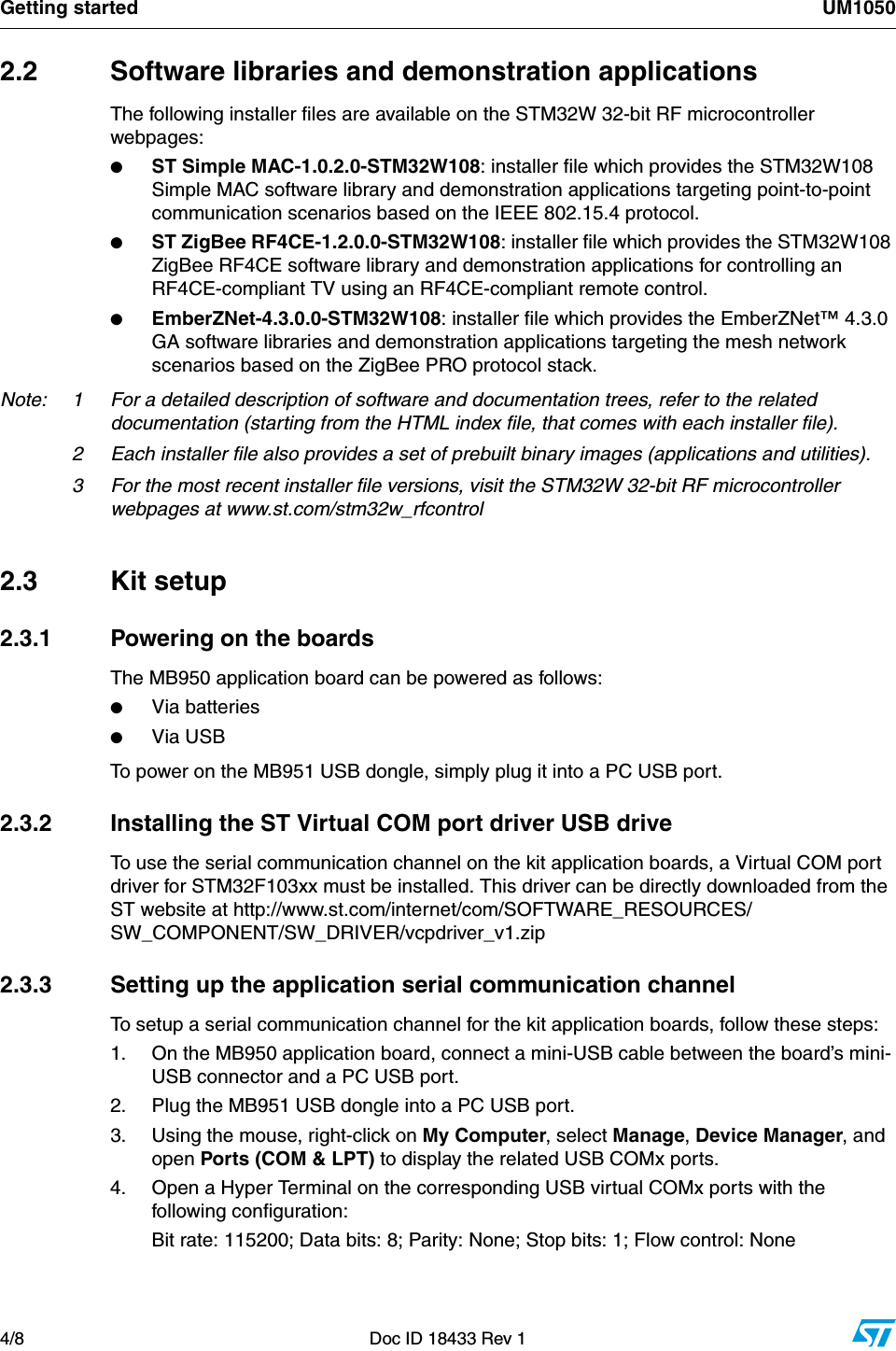 STMicroelectronics STM32WLCDL RF Control Kit User Manual