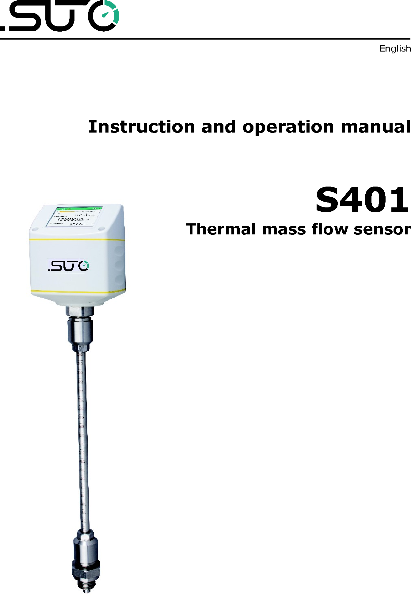 SUTO iTEC SUTO-001 S401/S421 Thermal Mass Flow Sensor User Manual