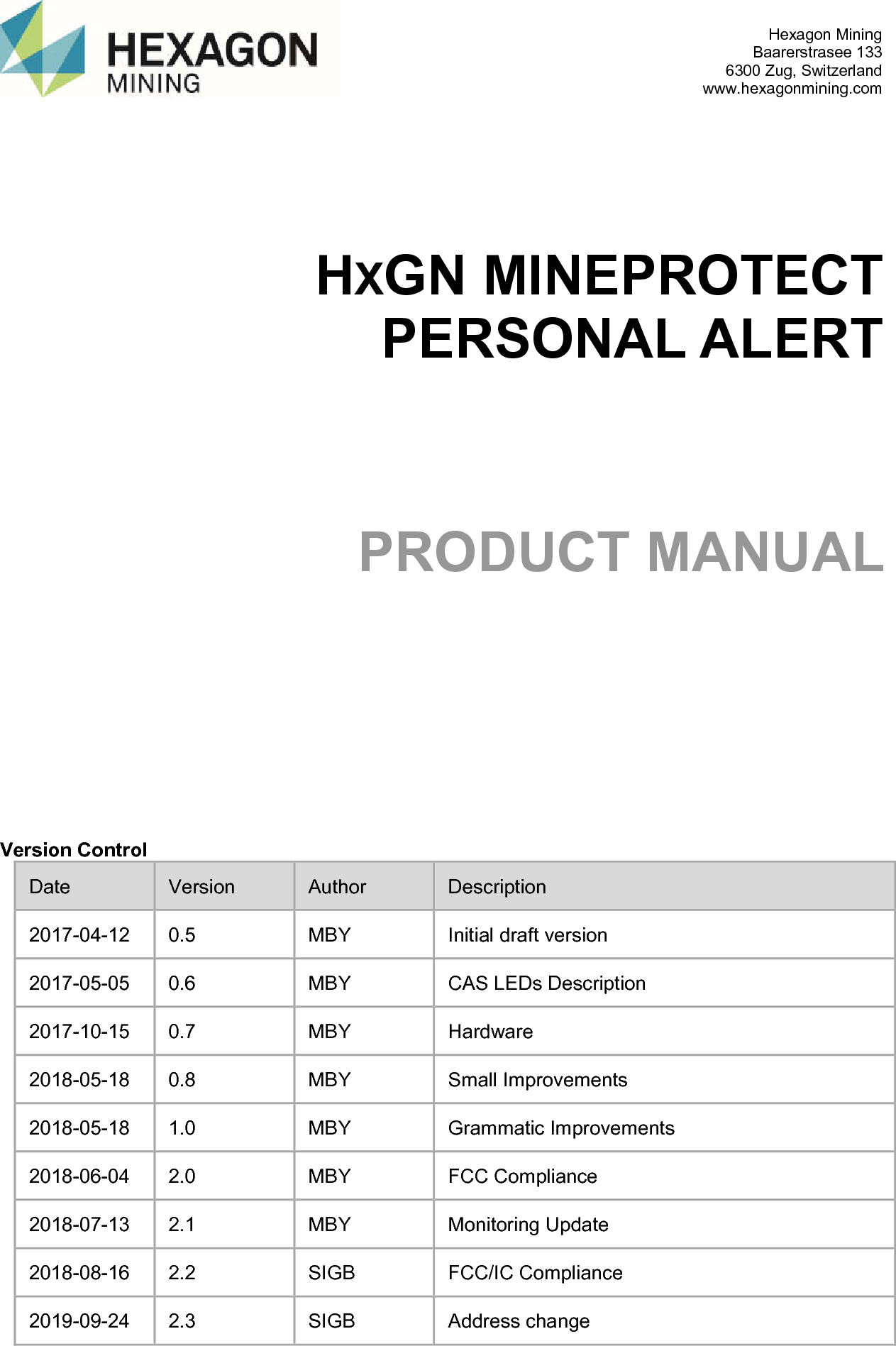 Safemine QT370 Personal Alert Anchor User Manual