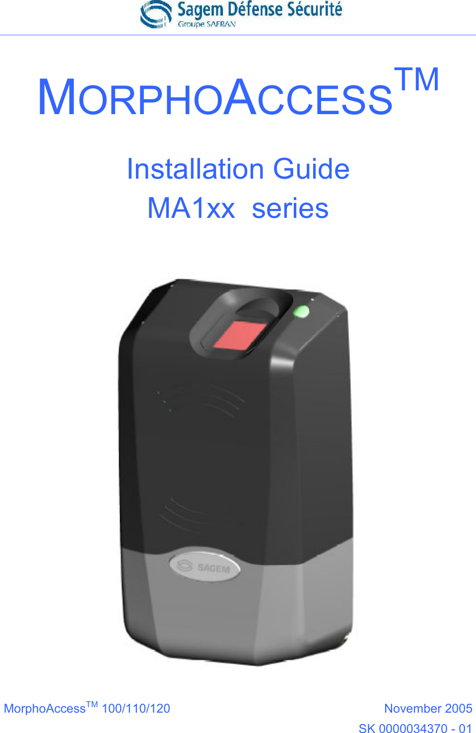 Sagem Wireless MA110 MA110 User Manual Installation Guide