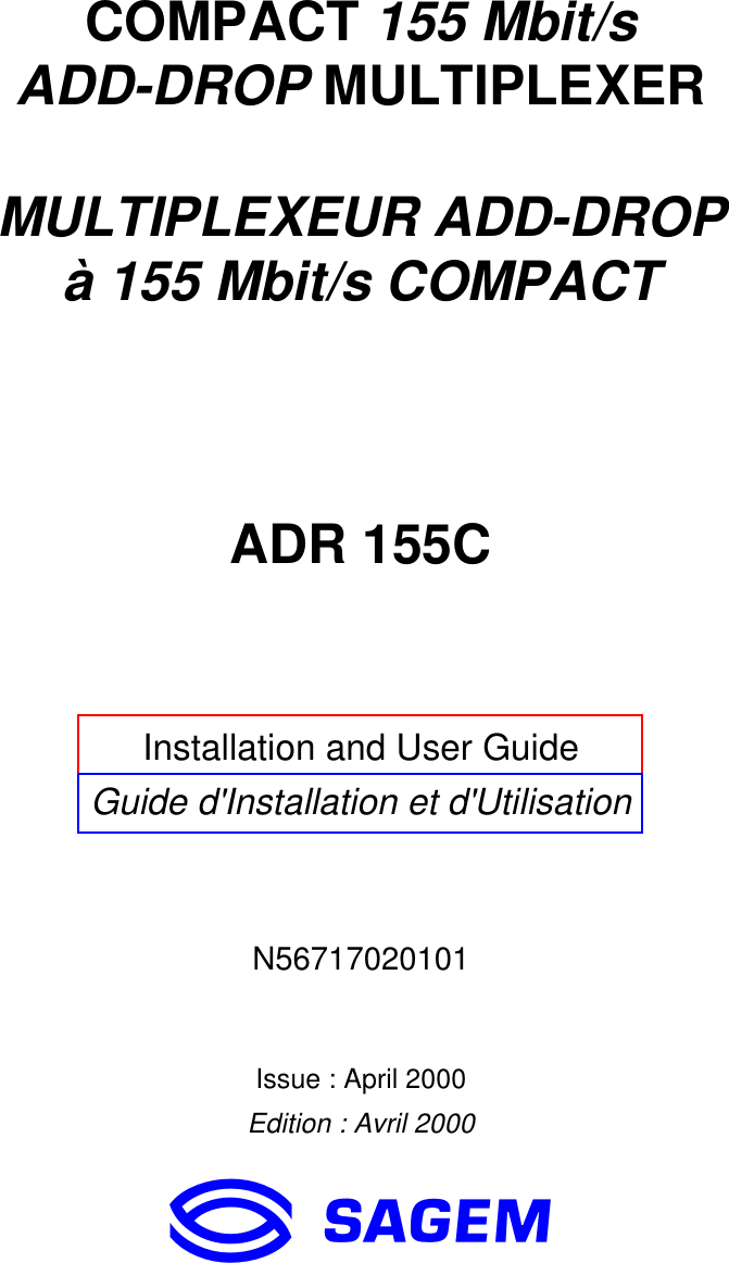Sagem Telecommunication Laptop Docking Station Adr 155C Users Manual