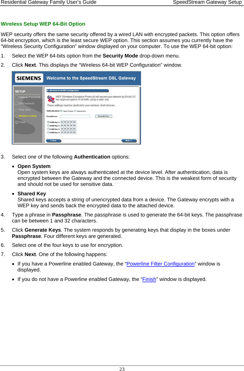 SagemcomS R651 802.11 b/g Wireless DSL Modem User Manual SpeedStream ...