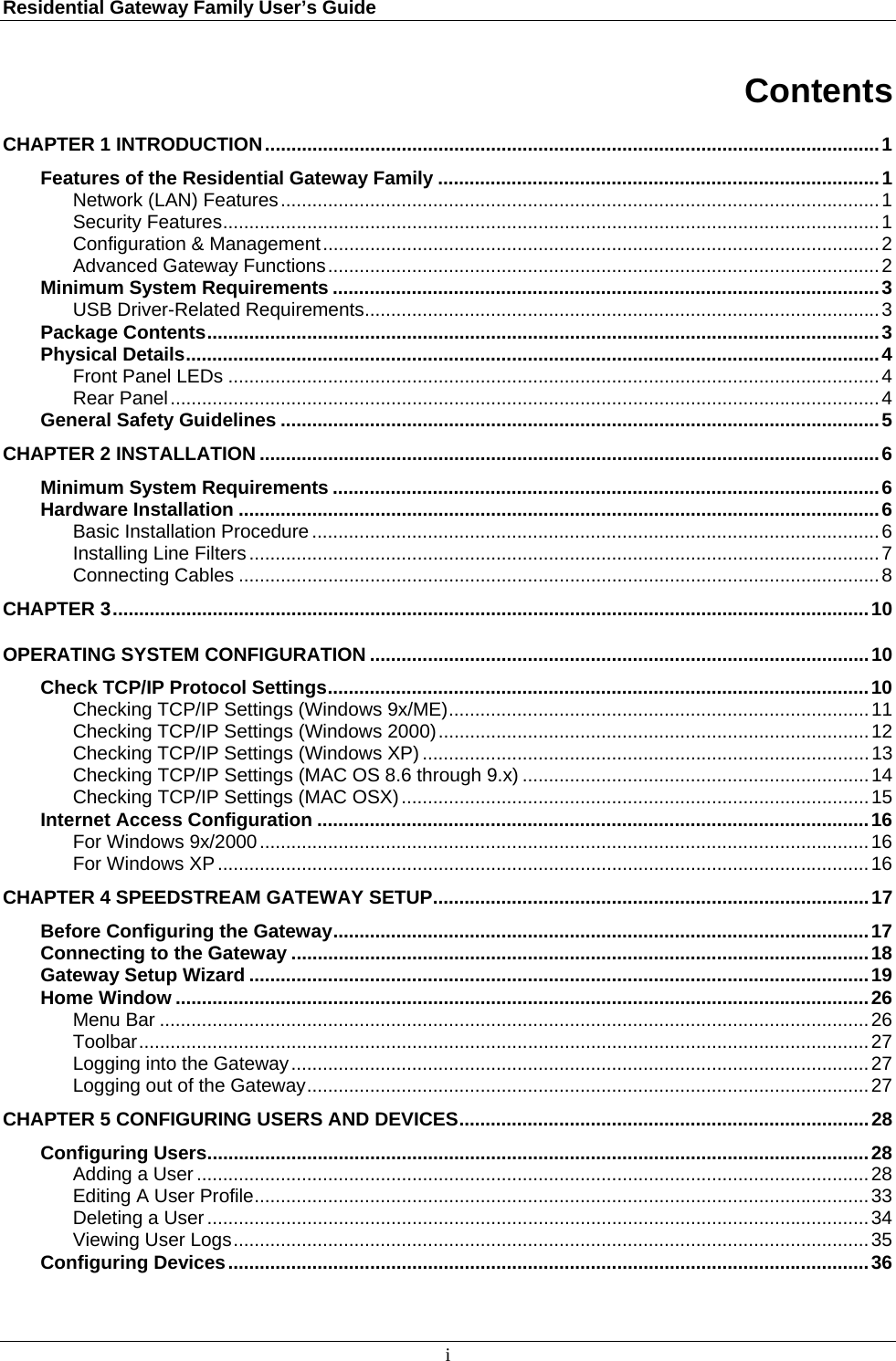 SagemcomS R651 802.11 b/g Wireless DSL Modem User Manual SpeedStream ...
