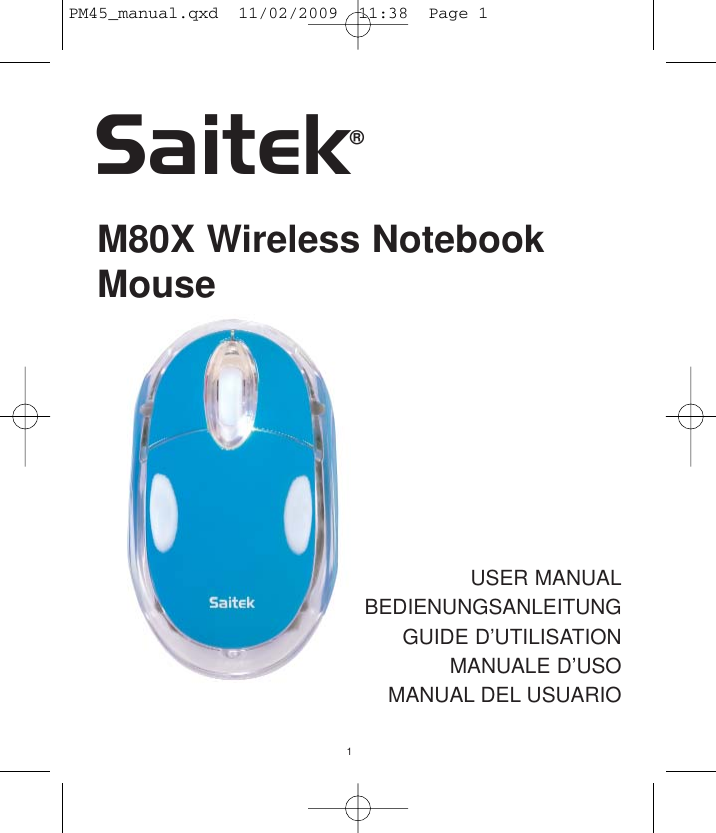 Saitek M80X Users Manual PM45_manual