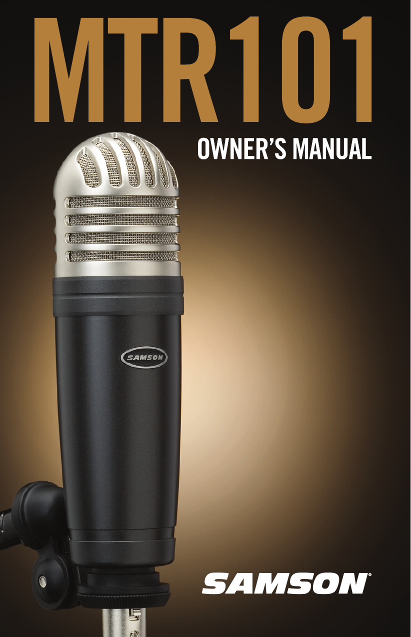 Samson MTR101 User Manual To The 569d7075 56b7 4c15 b31b 747097ae129e