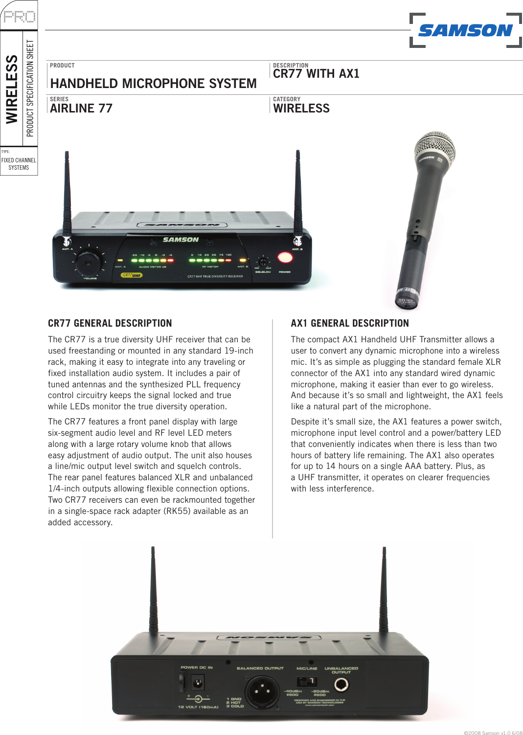 Samson Airline 77 Users Manual