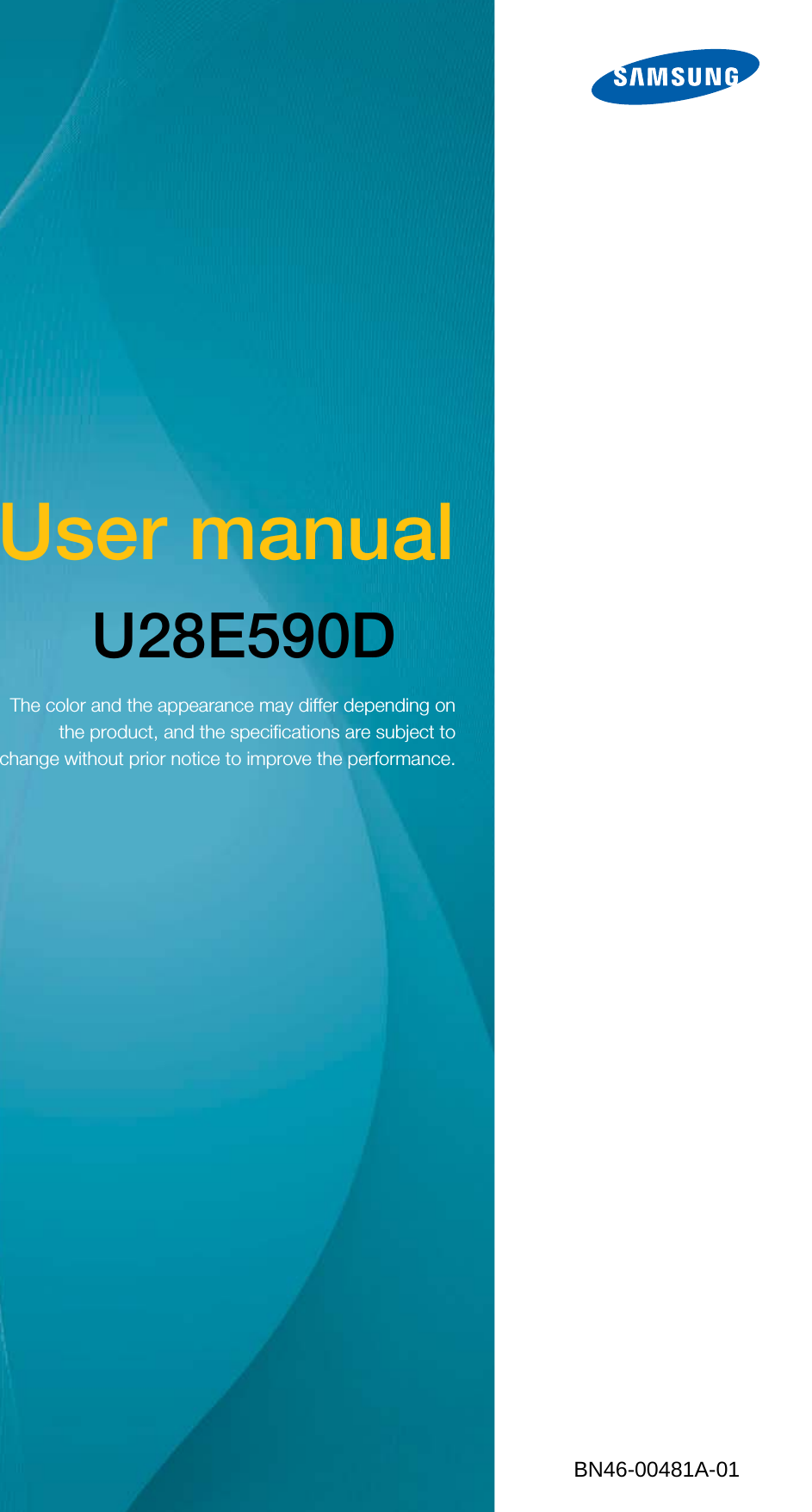 Samsung Electronics Co U28E590D LCD monitor User Manual