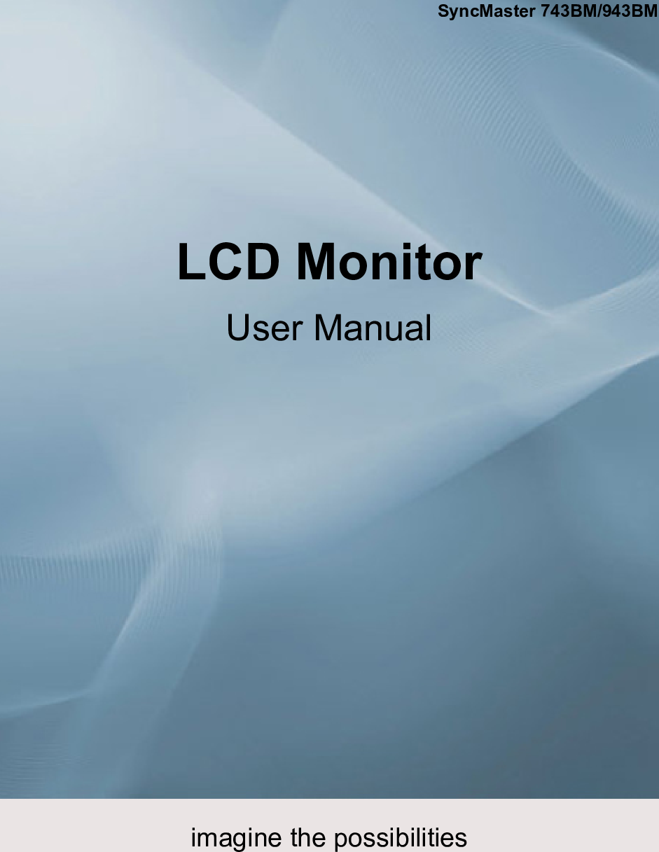 Samsung 743BM LCD Monitor User Manual To The 1a517b95 e94f 4557 8fb0 ...
