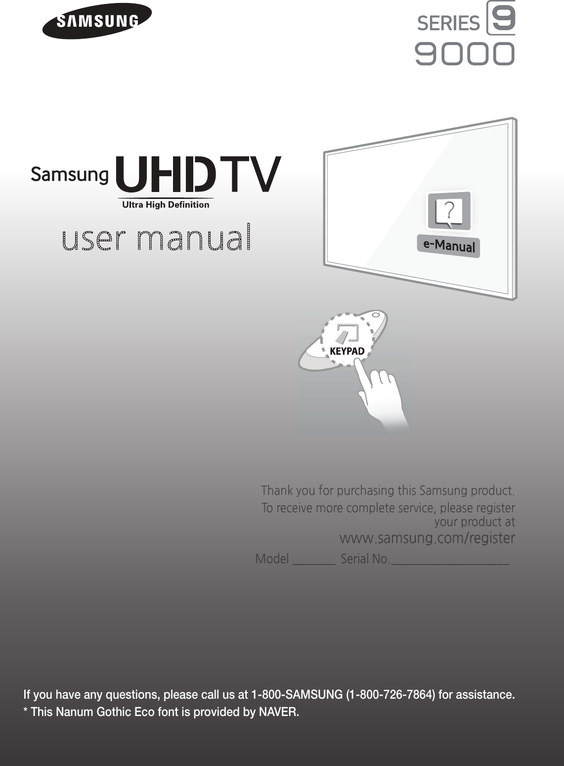 Samsung 55 Curved 4K Uhd Smart Led Un55Hu9000 Users Manual 30565U9000