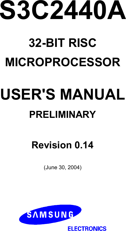 Samsung S3C2440A Users Manual
