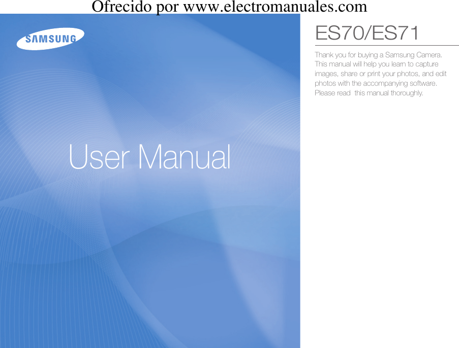 Samsung Digital Camera Es70 Users Manual