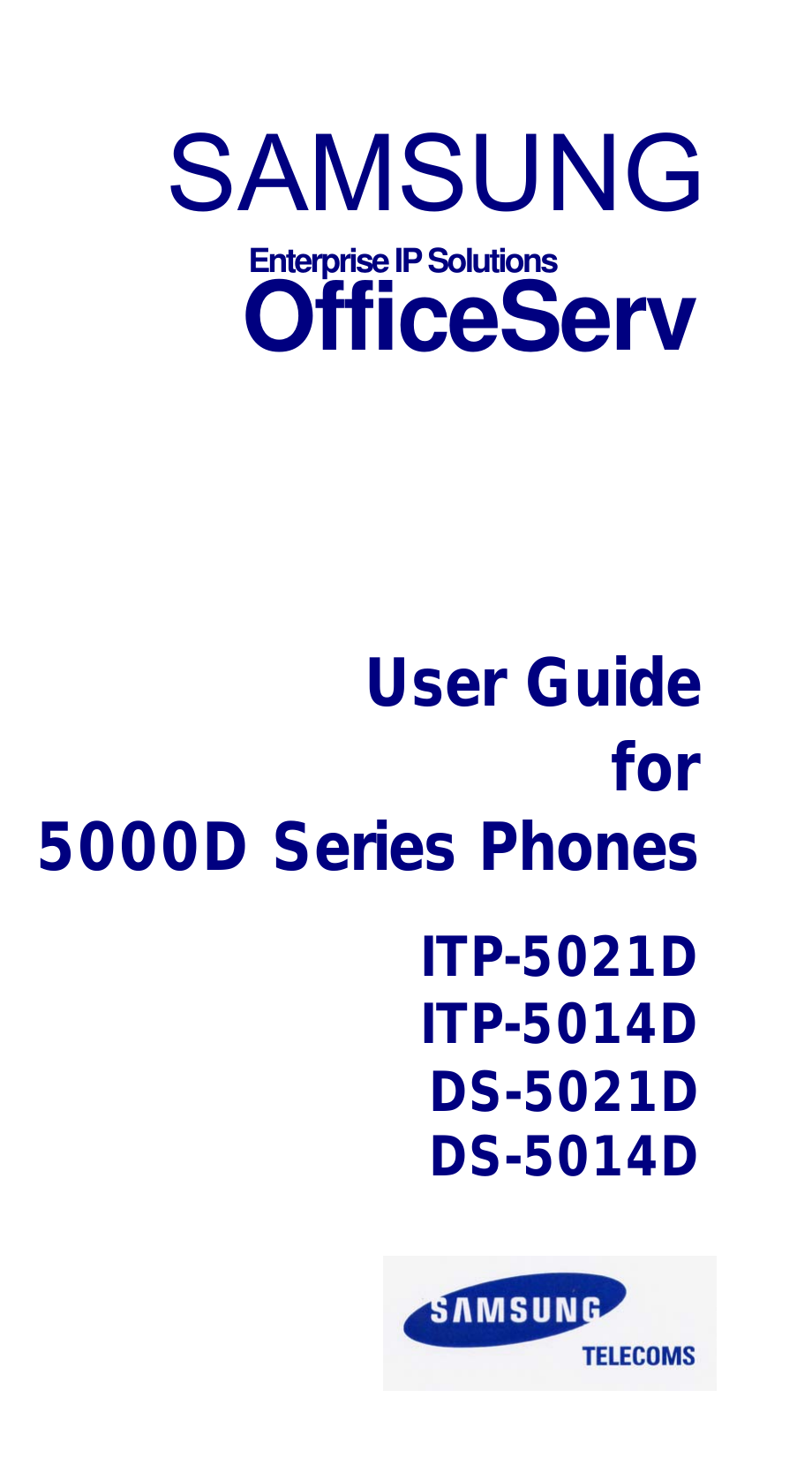 Samsung Ip Phone Itp 5021D Users Manual Chapter 1