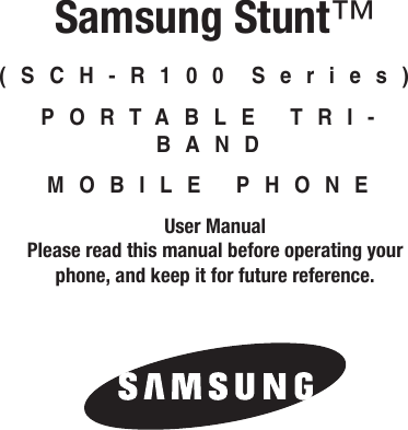 Samsung Sch R100 Cricket Users Manual