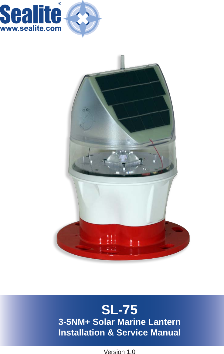SEALITE SL 75 Solar Marine Lantern Manual V1 0 LR