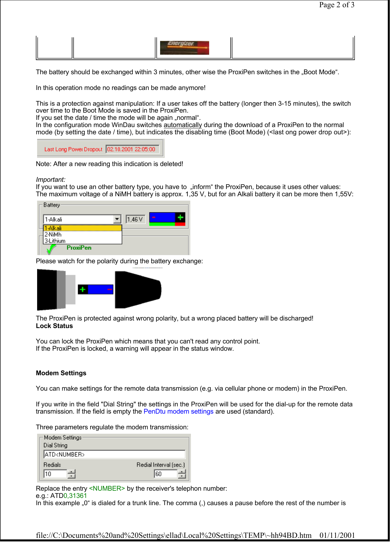 Securiton GCS PROXIPEN Battery Powered Data Collection Device User Manual