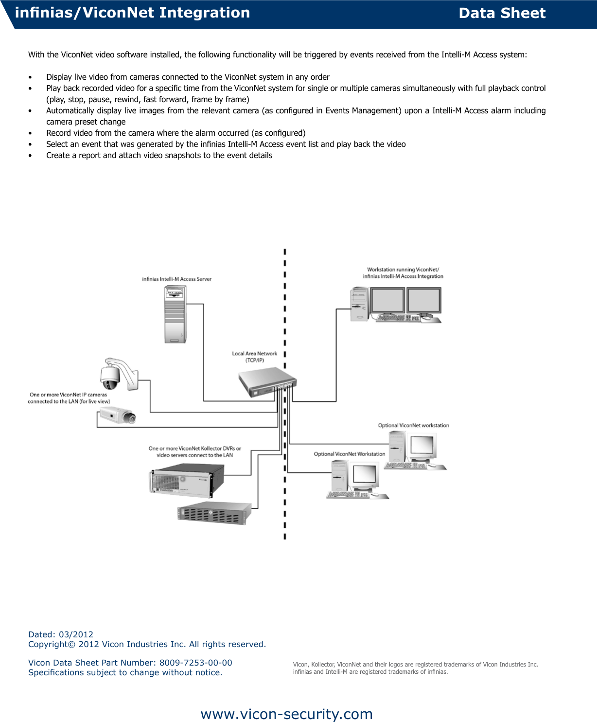 Security Viconnet Infinias Integration User Manual Vicon Net