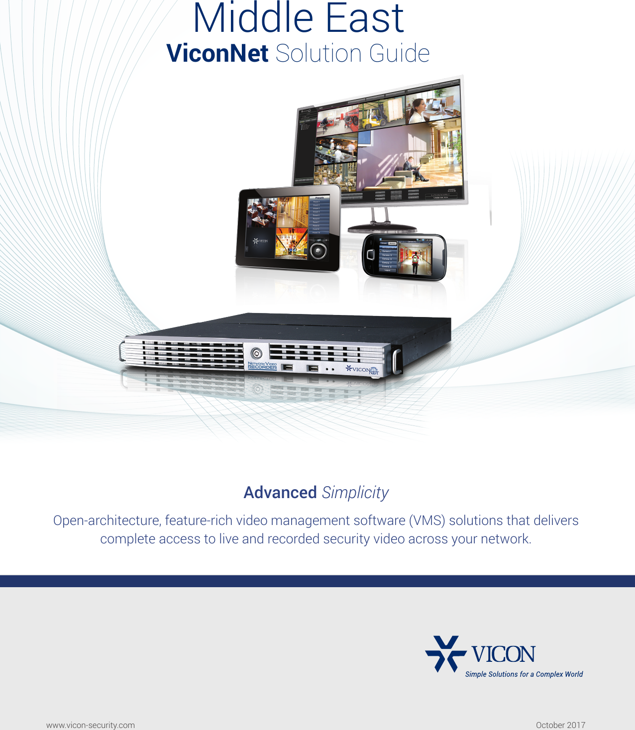 Security Viconnet Middle East October 2017 User Manual Vicon Net