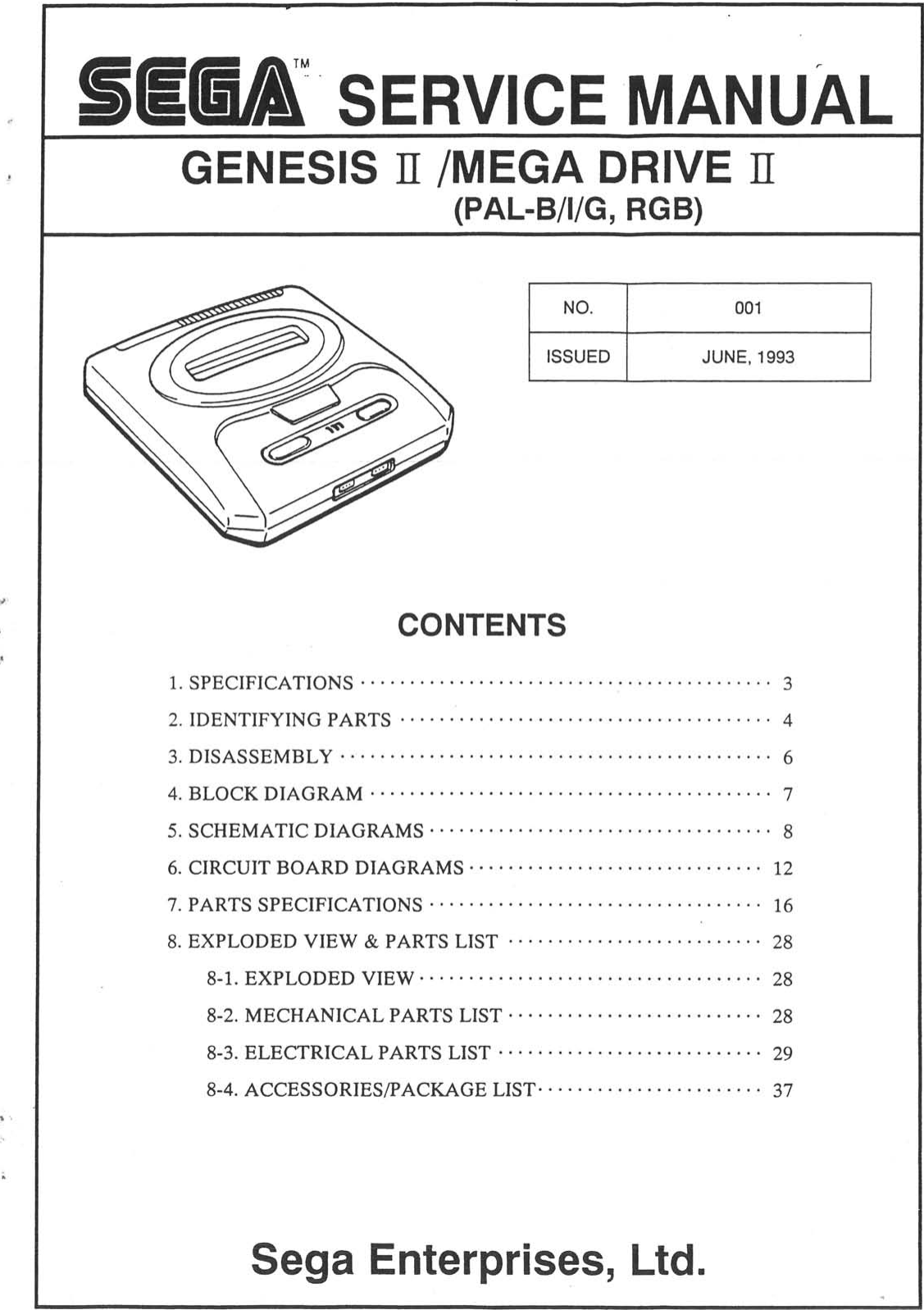 Sega Genesis Ii Service Manual