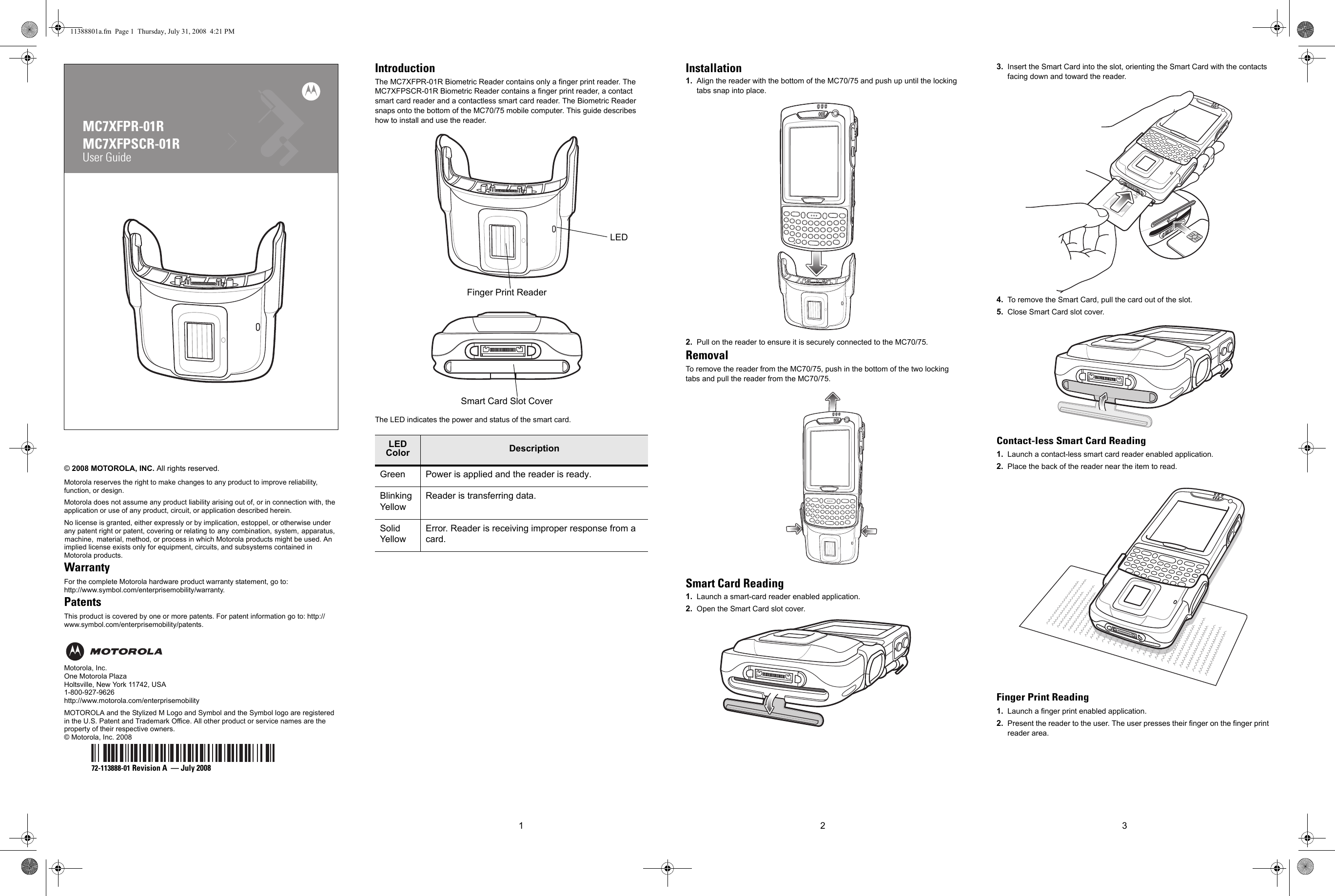 Semtek Innovative Solutions MC7XFPSCR-01R Snap-On Biometric/Smart Card ...