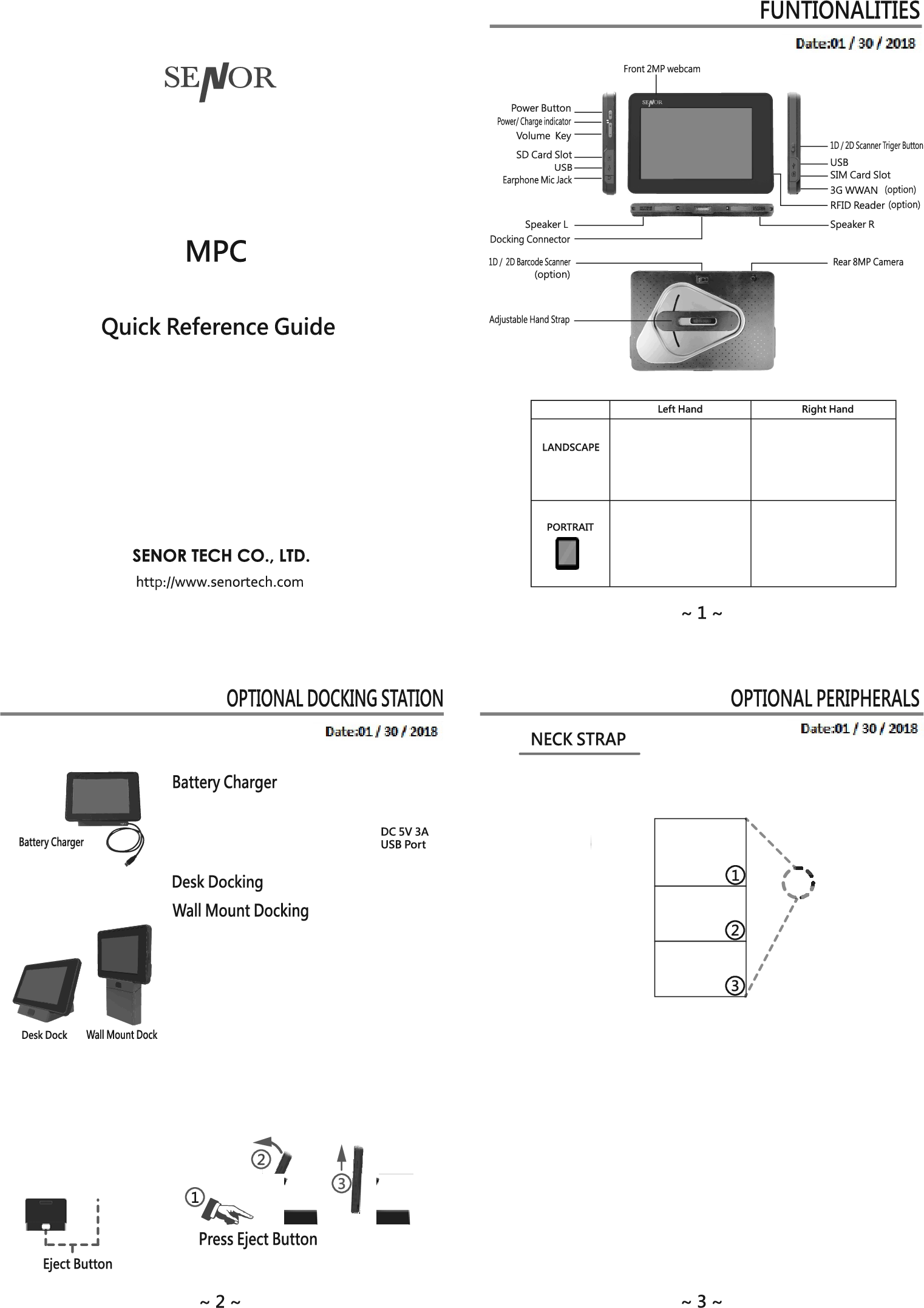Senor Tech Co MPC Mobile Panel PC User Manual QSG MPC final