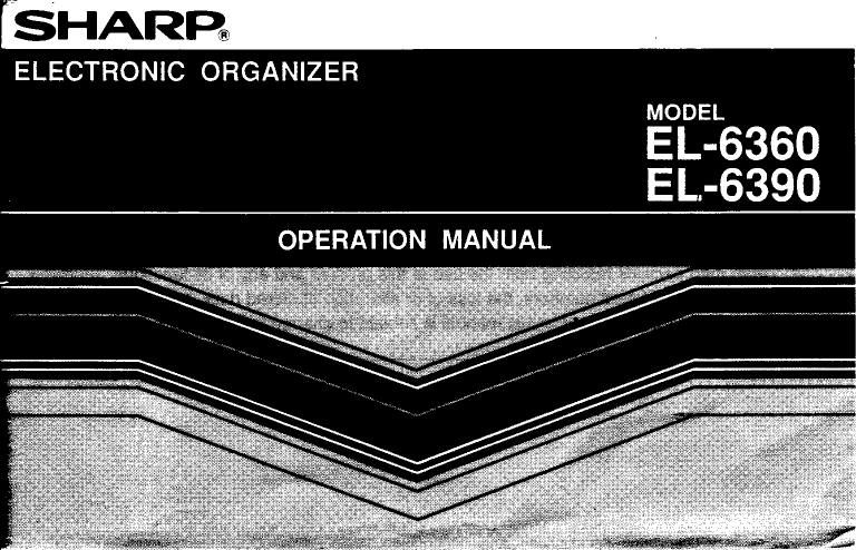 Sharp El 6360 Operation Manual And 6390