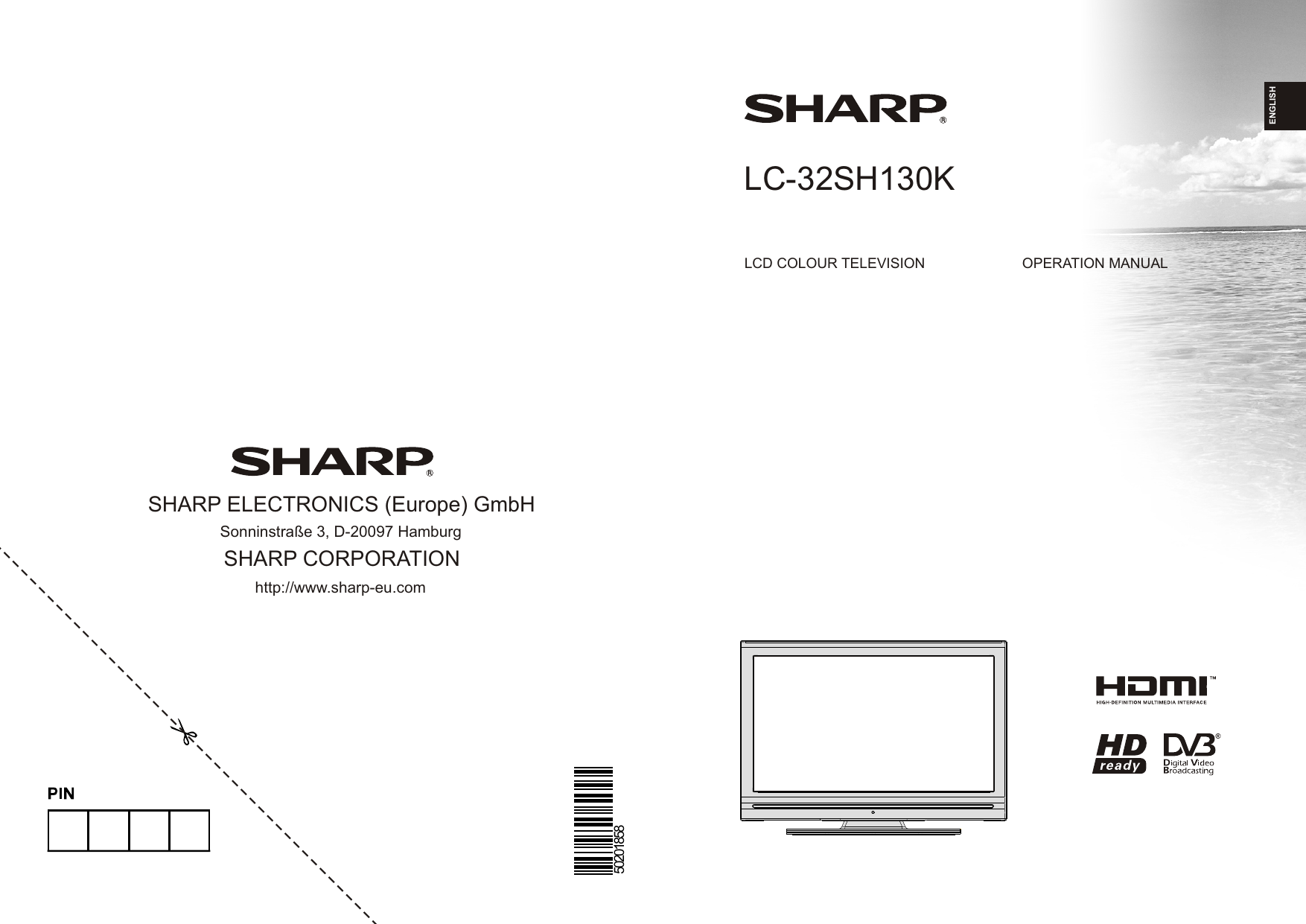 Sharp Flat Panel Television Lc 32Sh130K Users Manual Operation GB