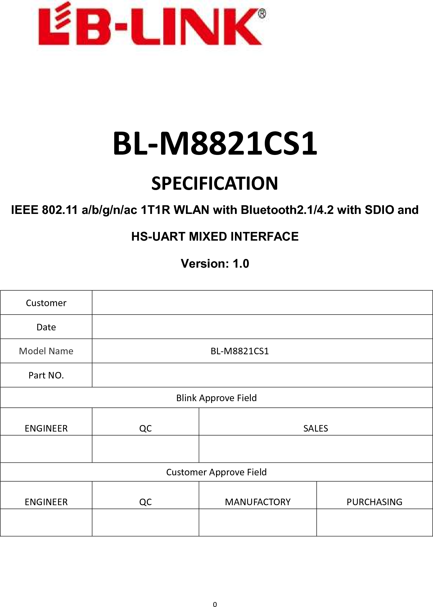ShenZhen BiLian Electronic BL-M8821CS1 IEEE 802.11 a/b/g/n/ac(1T1R)WLAN ...