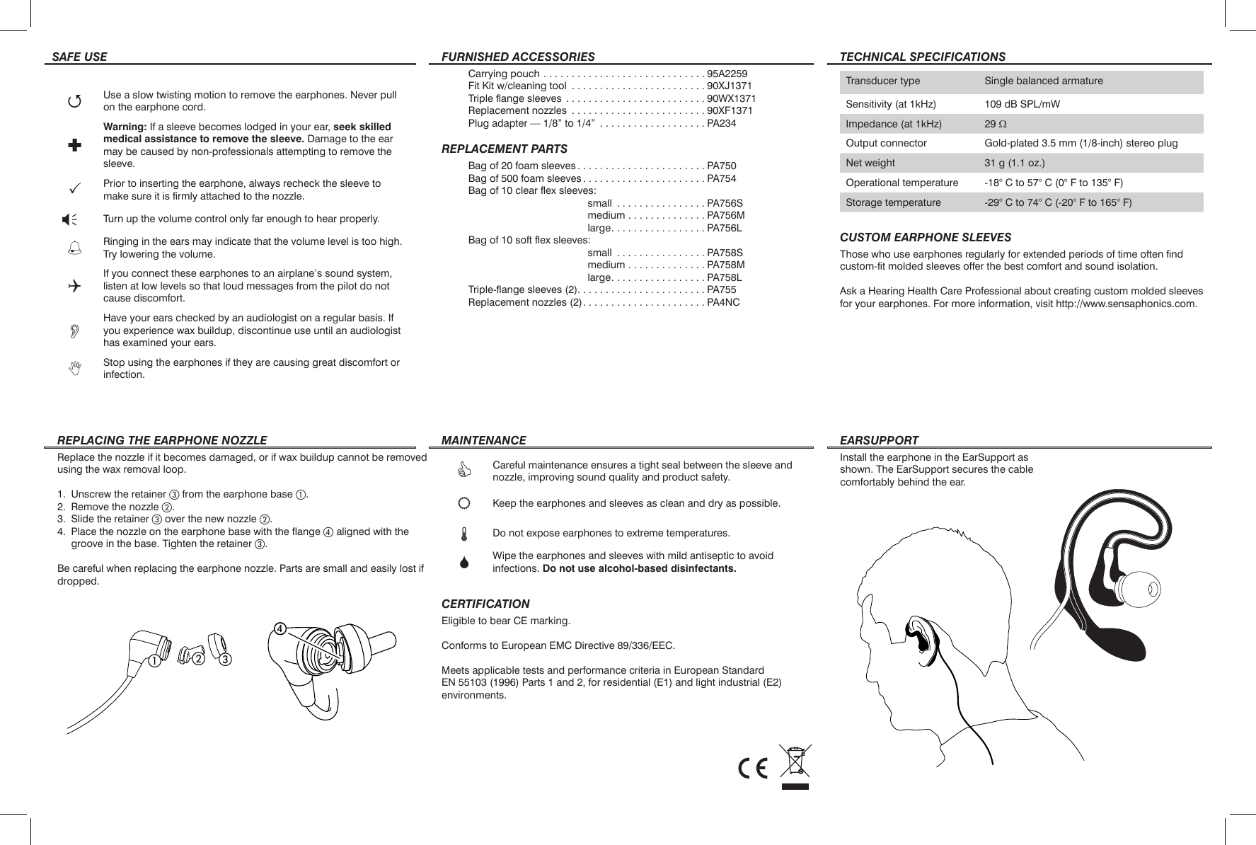 Shure E4G Users Manual User Guide English