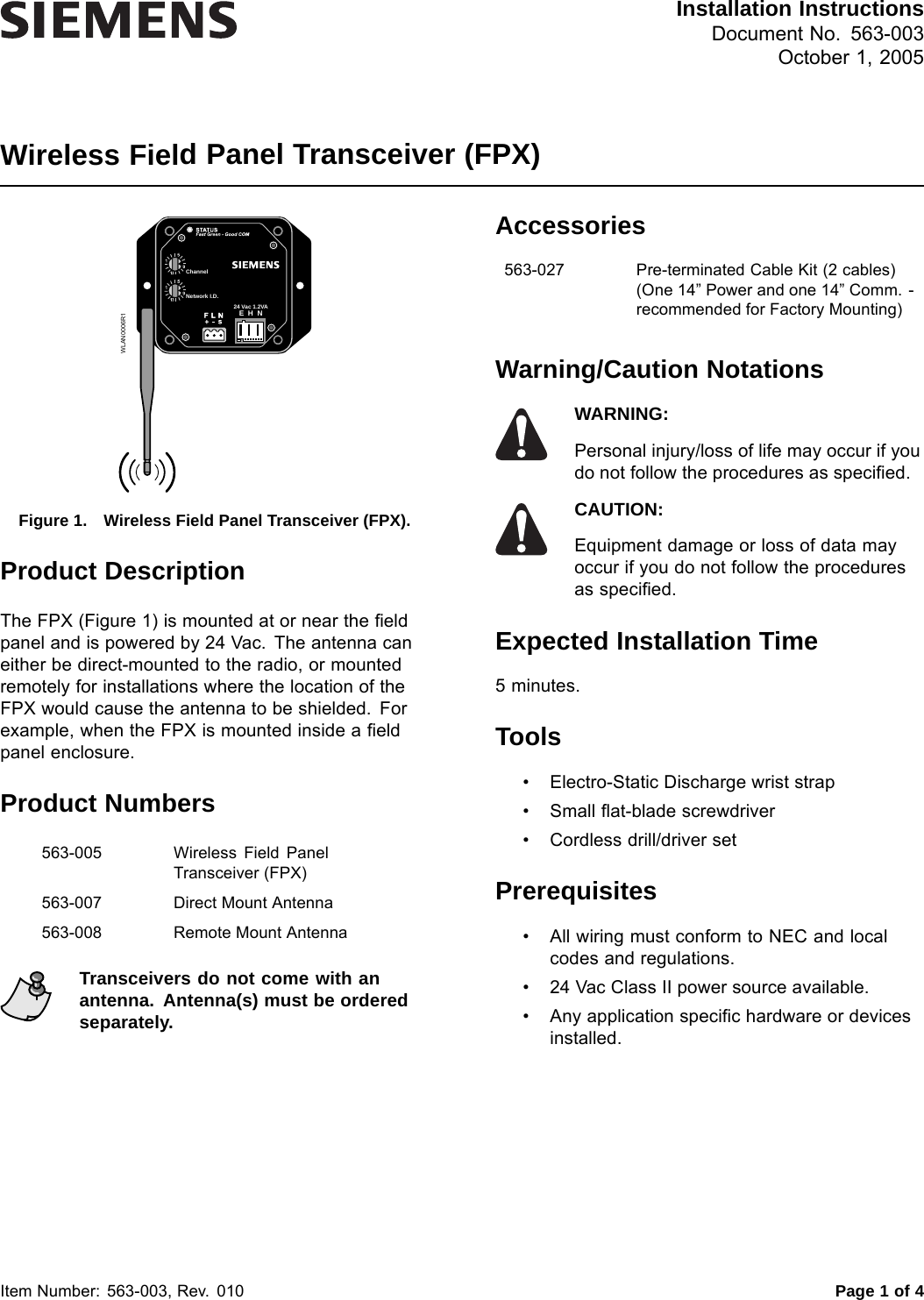 Siemens Building Technologies 5630001 Networking Device for Building ...