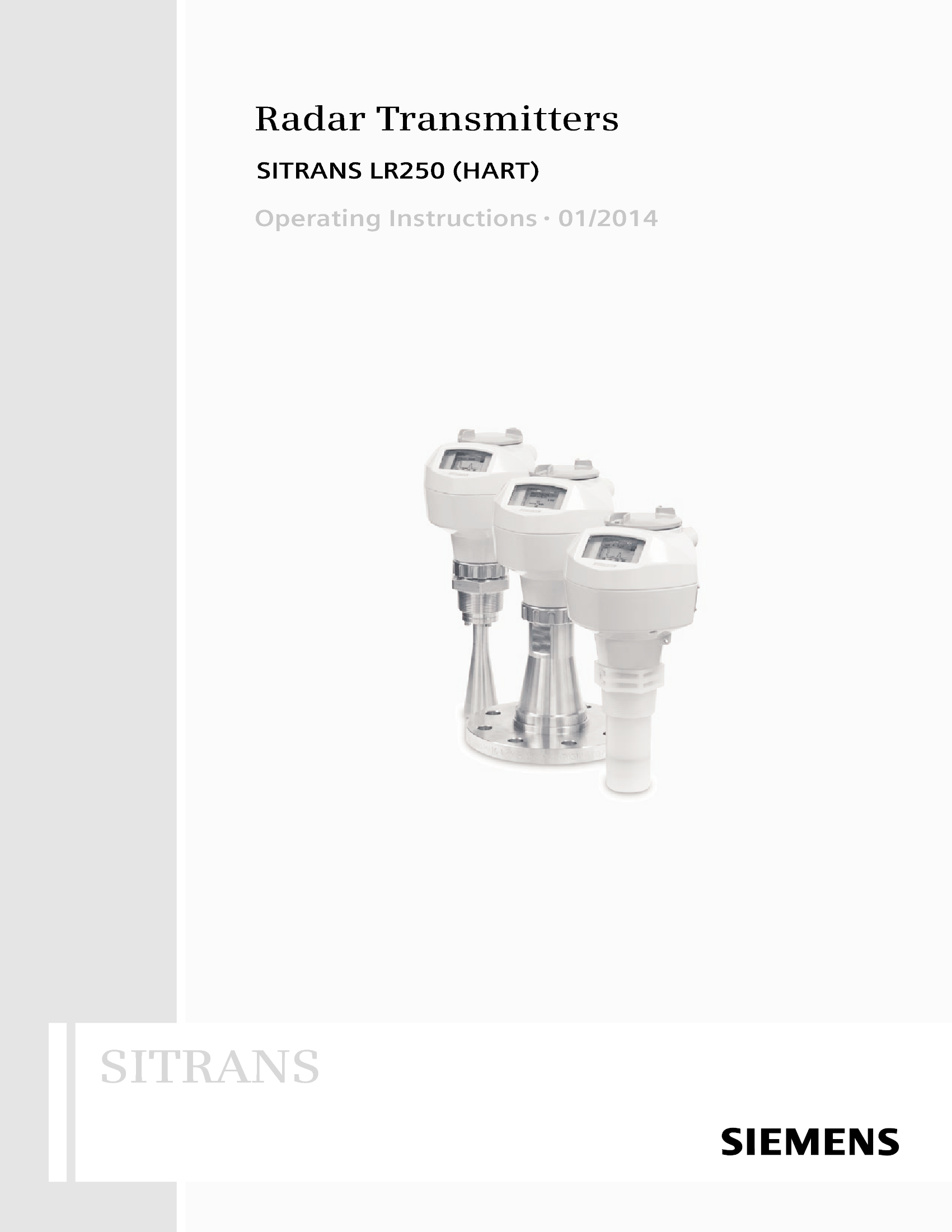 Siemens Canada Siemens Milltronics Process Instruments LR250 SITRANS LR 250 TANK LEVEL PROBING ...