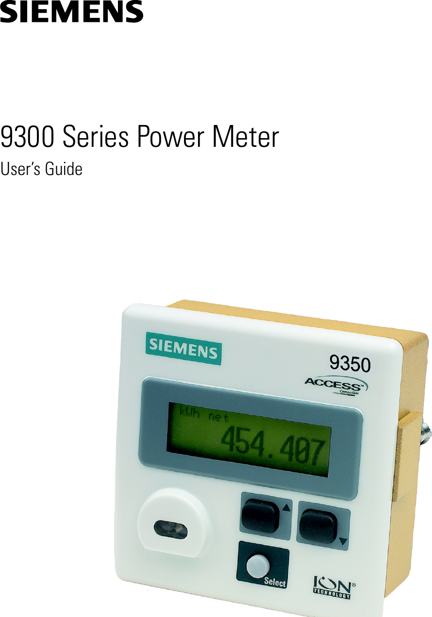 Siemens 9300 Users Manual Series User’s Guide