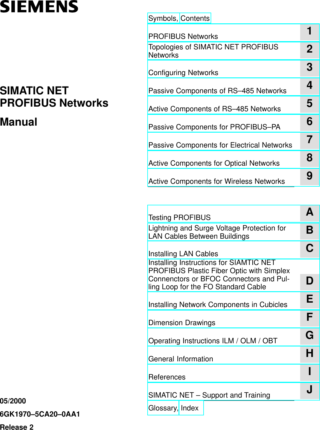 Siemens Simatic Net Profibus Users Manual