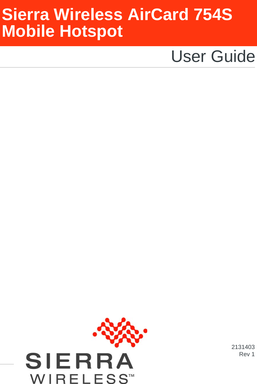 Sierra Wireless AC754S Mobile Hotspot User Manual AirCard 753S 754S ...